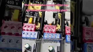 What is the difference between addition-type and condensation-type potting glue?