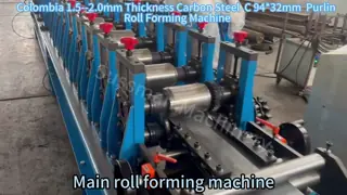 See Why Choose Colombia 1.5--2.0mm Thickness Carbon Steel  C 94*32mm  Purlin Roll Forming Machine