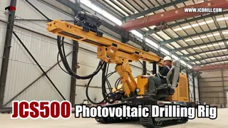 The JCS500 photovoltaic drilling rig is a versatile crawler-mounted hydraulic rig purpose-built for