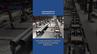 PUR Foam Spray & PE Wrapping Insulated Steel Pipe Production Line