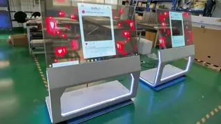 55 Inch Transparent OLED Display Interactive Touch Screen
