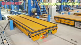 Heavy Duty 12 Ton Transfer Trolley,Intelligent Battery Operated Rail Guided Vehicle