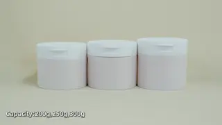 250ml 300ml Luxury Custom Flip Screw Cap Cosmetic Skin Care Face Hair Mask Body Scrub Cream Plastic