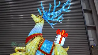 Magical Reindeer & Sleigh Christmas Lantern