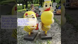 Cute Bee Sculpture for Kids Gardens