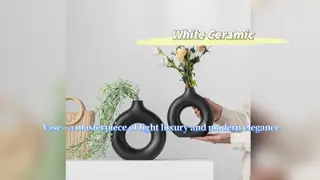 Sculptural Round Cut Out Vase for Shelf Styling
