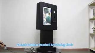 24-inch outdoor self-ordering kiosk with doorbell