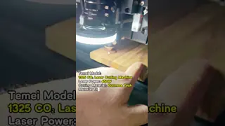 CO2 Laser Cutting Bermese Teak Board Live Demo