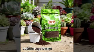 Custom Fertilizer Bags 5kg Zipper Stand Up Pouch