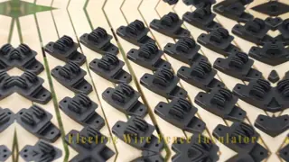 Composed of non-conductive plastic, these insulators are built to last in tough agricultural environ
