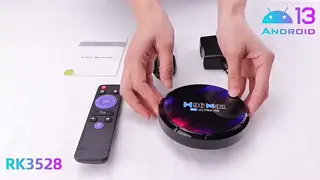 H96MAX Android Smart TV Box, 4K Ultra HD Media Player, Dual-Band WiFi, Bluetooth Streaming
