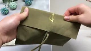custom suede envelope pouch with logo
