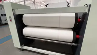 Watch: Double Facer For Corrugated Cardboard Production Line Arc-Shaped Hot Plate Showcase