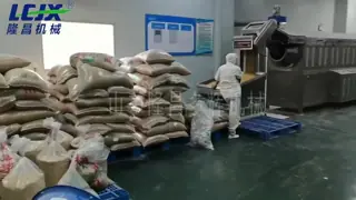 Soybeans roasting production line