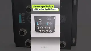 M12 Industrial Ethernet Switch PoE 8 Port Rugged