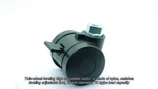 Leveling High Adjustable Foot Adjustor Plastic Nylon Polyamide Twin Wheel Castor for Furniture