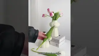 Sculptural Ceramic Vase in Soft Cream Finish