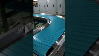 Central kitchen: conveyor belts for food material transportation and packaging lines