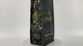 Custom Coffee Bags Matte Black Foil Valve Packaging