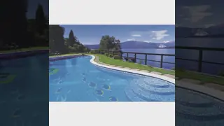 Blue Sea Glass Pool Tile Masterpiece