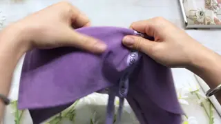 custom suede envelope pouch with ribbon