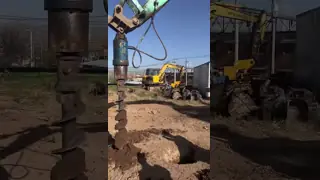 #Hydraulic Earth #Auger for #Excavator – Ideal for #Foundation & #Fence Post Drilling #bulldozer
