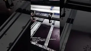 Temei custom-made this laser cutting machine with 4 laser cutting heads!  Designed for working with