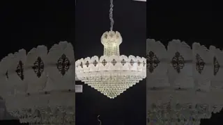 Exquisite Fuchsia Glass Prism Empire Chandelier Restaurant Table Decor Large Hanging Pendant Lights