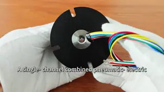 Single-channel pneumatic-electric combined slip ring