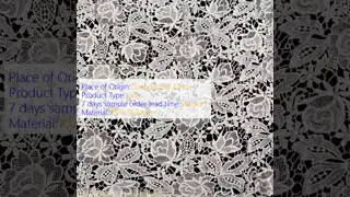 3D Floral Lace Fabric White Wedding Dress Trim