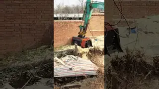 Hydraulic Pulverizer المطحنة الهيدروليكية المُلصقة بالحفّار لتفكيك الخرسانة #auger
