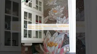 Custom Mosaic Flower Wall Murals
