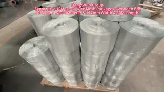 Export 10Mesh 0.55MM 172MM Width&60M Length GI Wire Mesh Package In Wooden Box