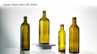 Marasca Square Glass Olive Oil Bottles Series: 250ml, 500ml, 750ml & 1000ml
