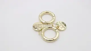Custom key chain ring with circle logo charm 10371 10376