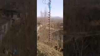 Hydraulic Earth Auger Drillingحفارة الأرض الهيدروليكية المُلصقة بالحفّار #auger #drill #excavator