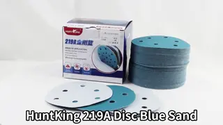 219A Diamond Blue Sandpaper Discs, 5/6 Inch 6/17 Hole Hook & Loop Sandpaper for Metal Processing