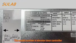 Otis Elevator DCSS5‑E Door Controller For Car Door Opening Speed Regulation And Control Spare Part G