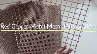 Real Footage of Antique Copper Metal Mesh Panel