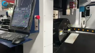 Horizontally mounted tube laser cutting machine with head removing