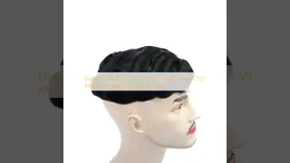 Mens Toupee Natural Black Full Lace Hair System