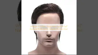 Mens Toupee 6 Inch Natural Black Stock Hair System