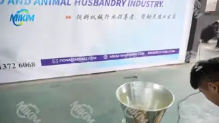 Trial run of poultry feed pellet machine