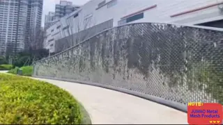 Exterior Kinetic Facade Metal Sequin Curtains Wind Driven Kinetic Facade