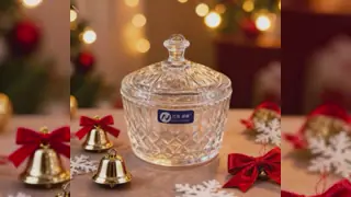 Elegant 165ML Crystal Glass Candy Bowl Model 1366T