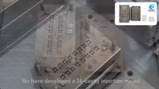 Injection mold for plastic parts products used in the construction and decoration industry