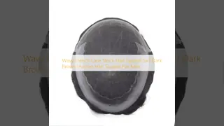 Wavy Dark Brown Mens Hair Toupee