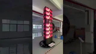 Rotating square Column # Kinetic LED wall # Mechanical LED Display # AVOE LED Art LED screen