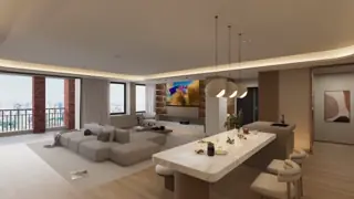 Log Minimalist Living Room: An Audio-Visual Feast for Young Homeowners