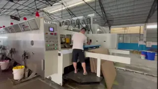 used sunrise flexo printing slotter die cutter machine